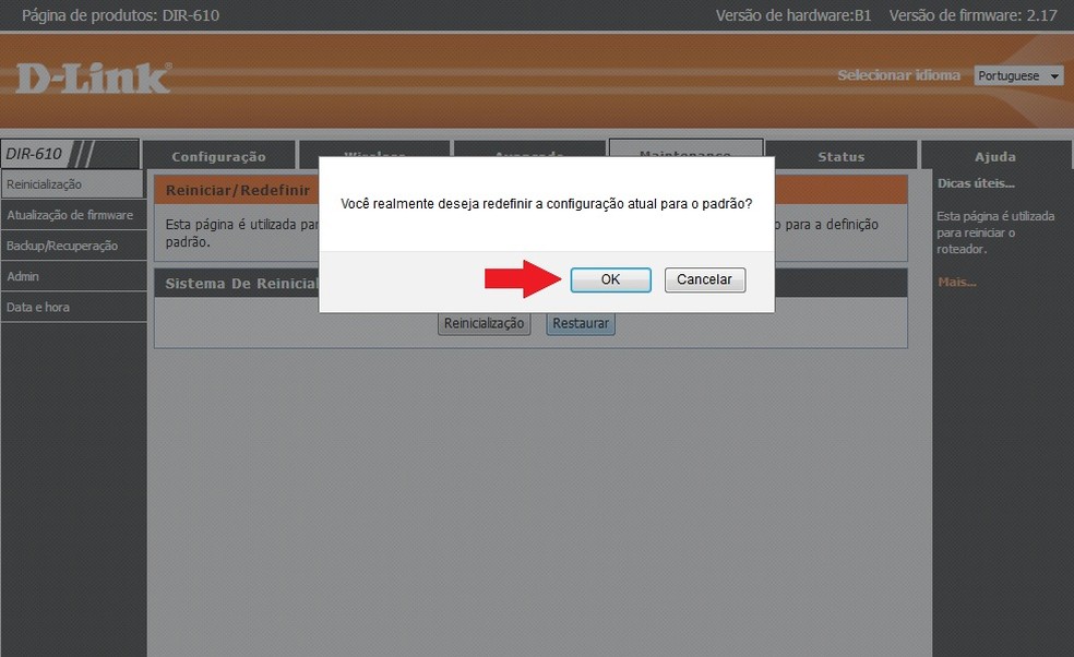 Como resetar o roteador D-Link e restaurar as configurações de fábrica