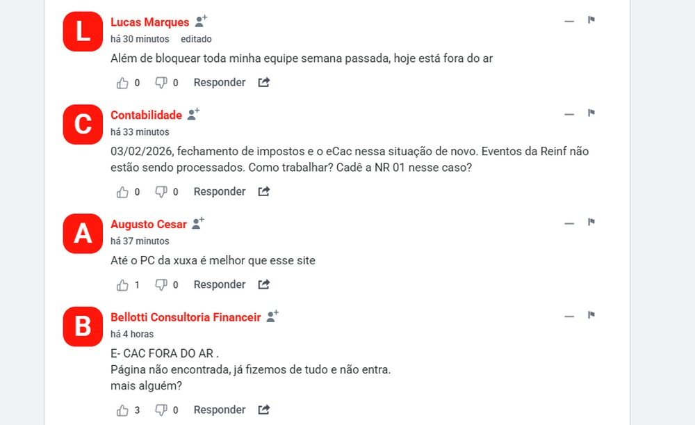 eCAC está fora do ar? Usuários reclamam de site da Receita Federal hoje (3)
