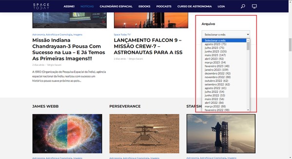 Space Today: como acompanhar eventos astronômicos e da NASA pelo site