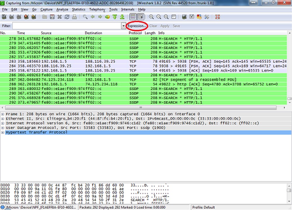 Como usar o Wireshark