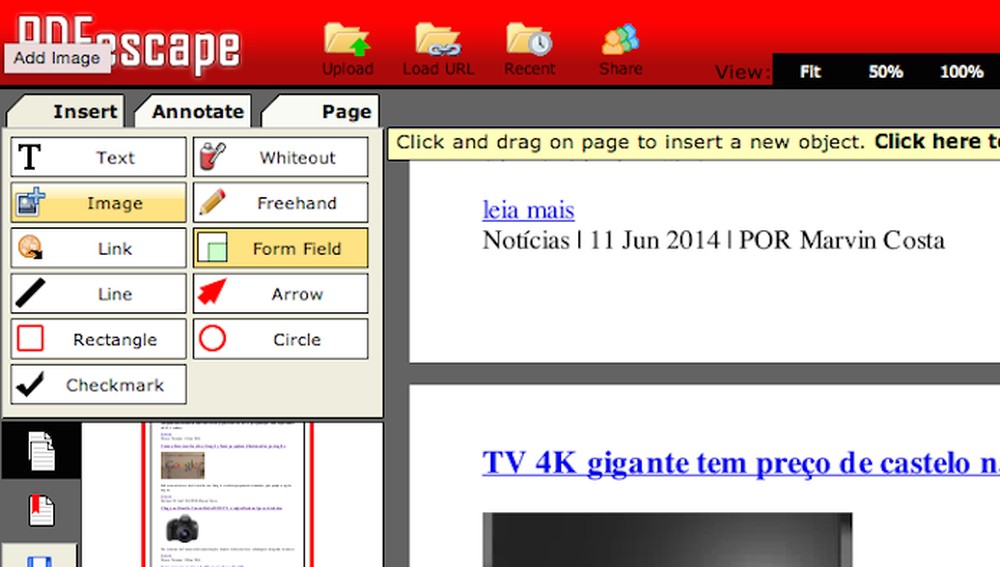 Como editar arquivos com o PDFescape sem precisar instalar nada