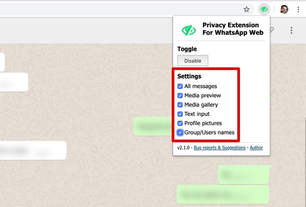 WhatsApp Web: como esconder conversas com o plugin Privacy Extension