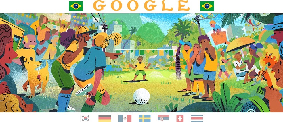 Copa do Mundo 2018: Doodles mostram Brasil e outros países que jogam hoje