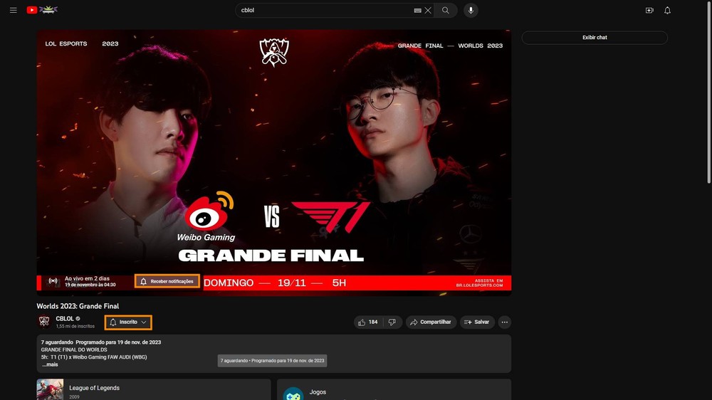 Mundial de LOL 2023: veja como assistir à final entre T1 e Weibo Gaming