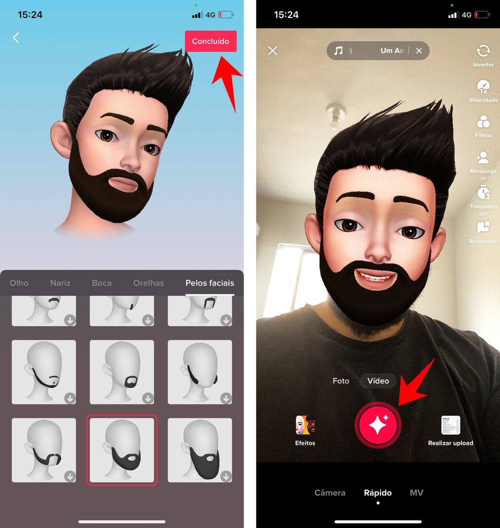 Como usar avatar no TikTok