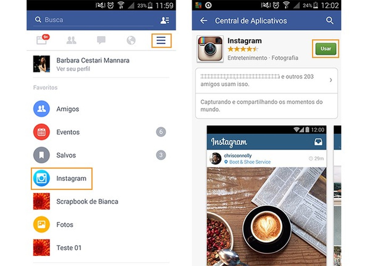 Instale o Instagram de forma mais simples, usando o app do Facebook