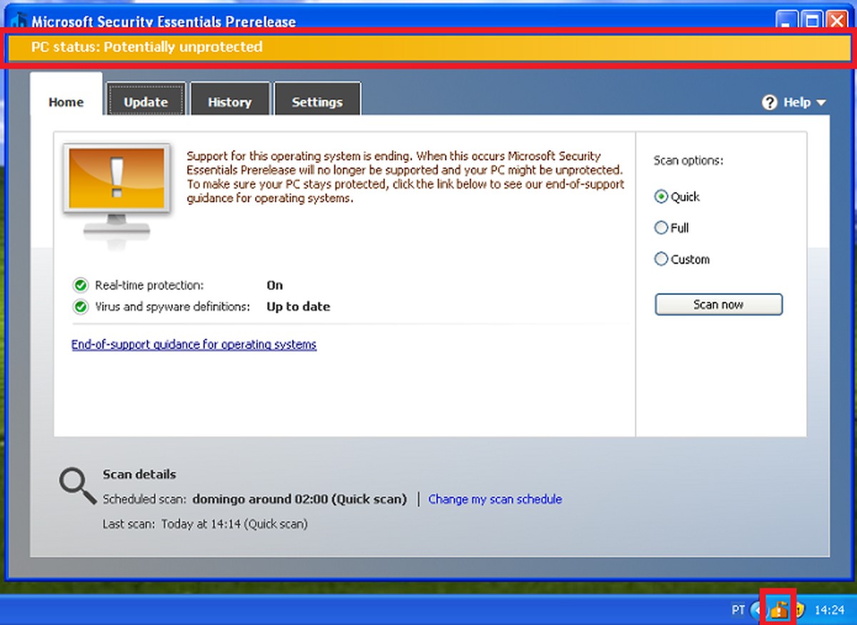 Novo Microsoft Security Essentials vai perturbar usuário de Windows XP