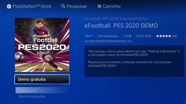PES 2020: como baixar a demo do game no PS4, Xbox One e PC