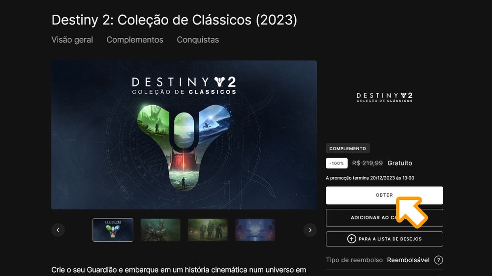 Destiny 2: como baixar o FPS da Bungie e suas DLCs de graça via Epic Games