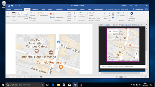 Como incluir telas do Google Maps em documentos do Word