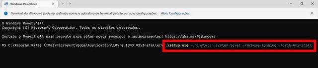 Como desinstalar o Microsoft Edge no Windows 11