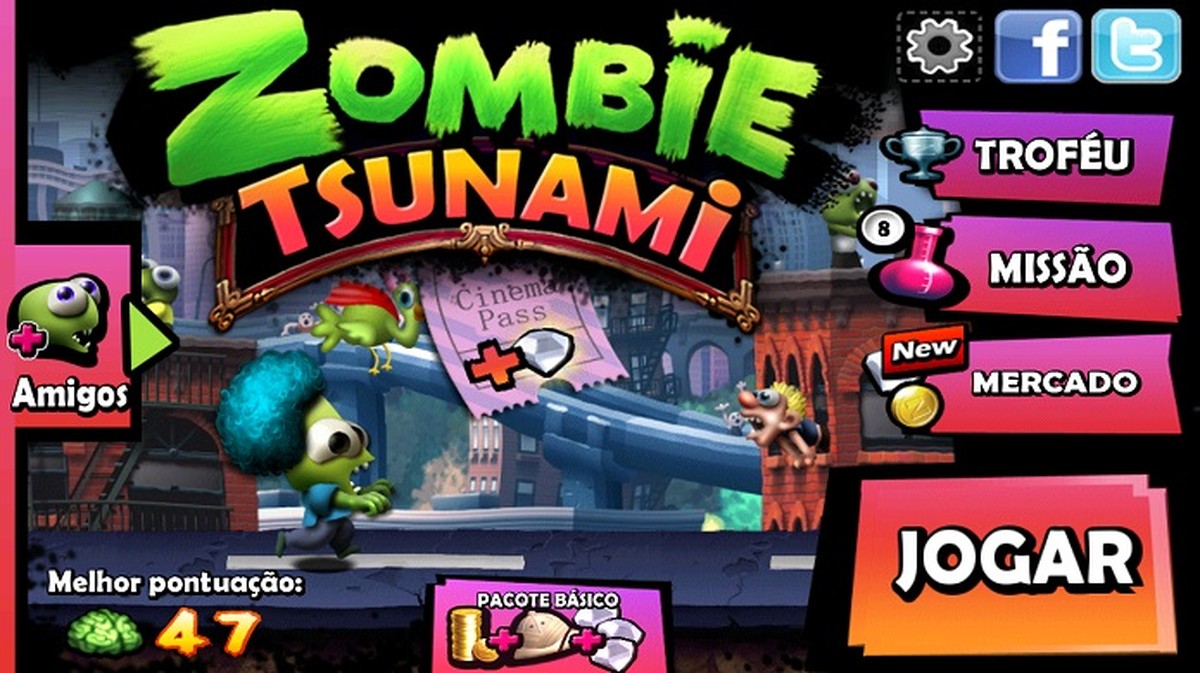 Como equipar chapéu em Zombie Tsunami para cumprir as missões