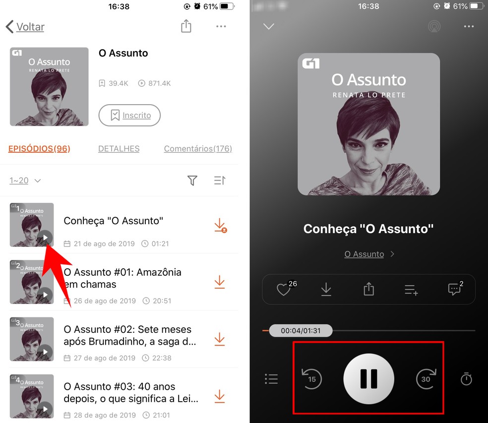 Como ouvir podcasts no celular com o Castbox
