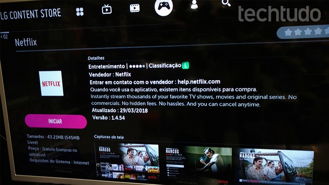 Como baixar e instalar o app da Netflix na smart TV da LG