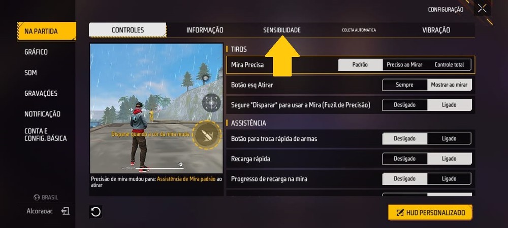 Qual a melhor sensi do Free Fire em 2025 sem DPI? Veja opções e como testar