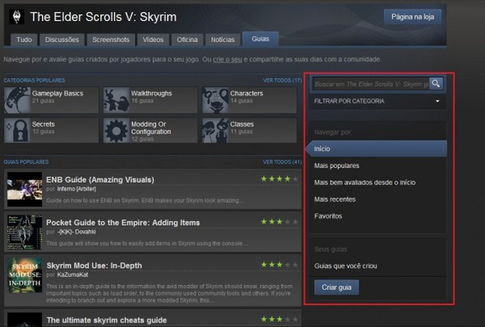 Como utilizar o sistema de Guias do Steam