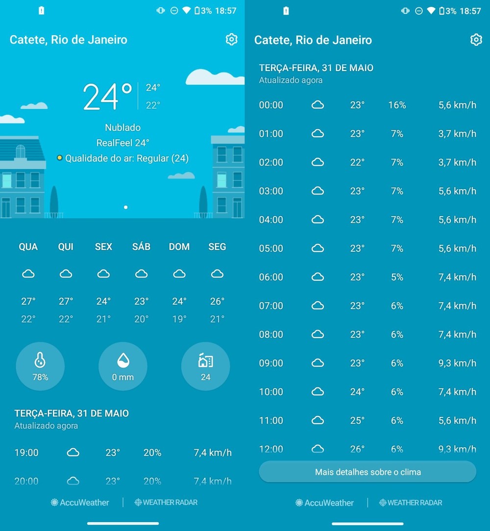 6 apps de clima para verificar a previsão do tempo
