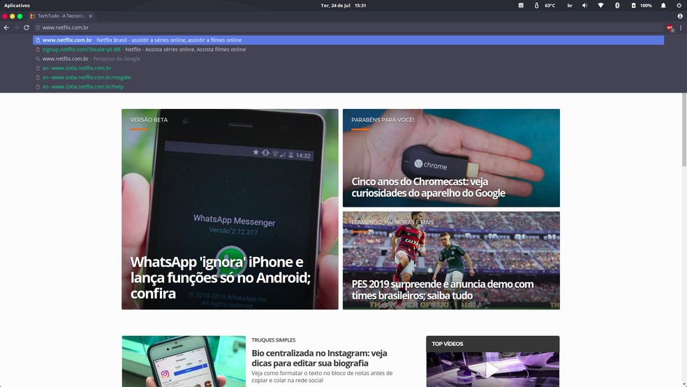 Como criar atalho da Netflix no Linux com o Chrome