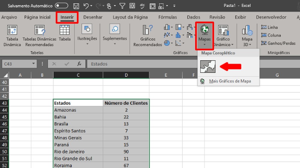 Como inserir e configurar mapas dinâmicos em planilhas do Excel