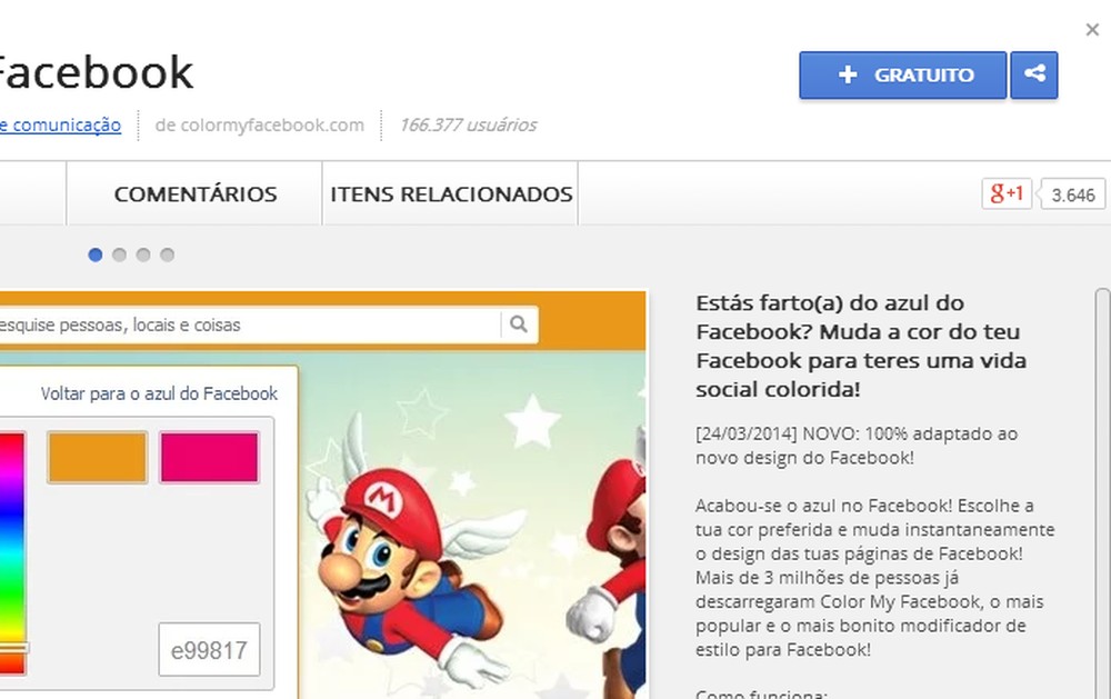 Como mudar a cor do Facebook