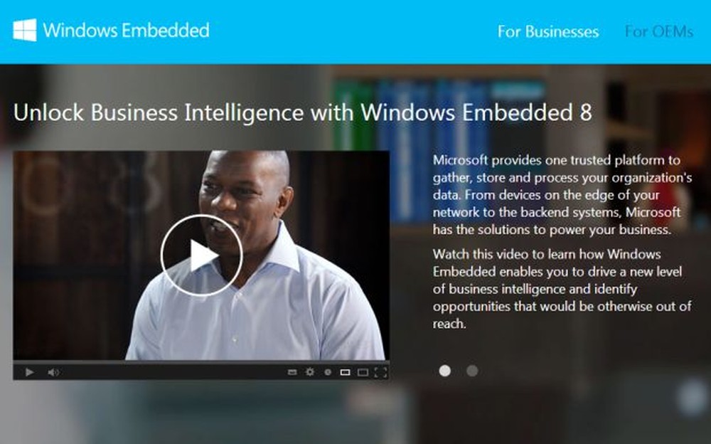 Microsoft anuncia lançamento do Windows Embedded 8 para abril