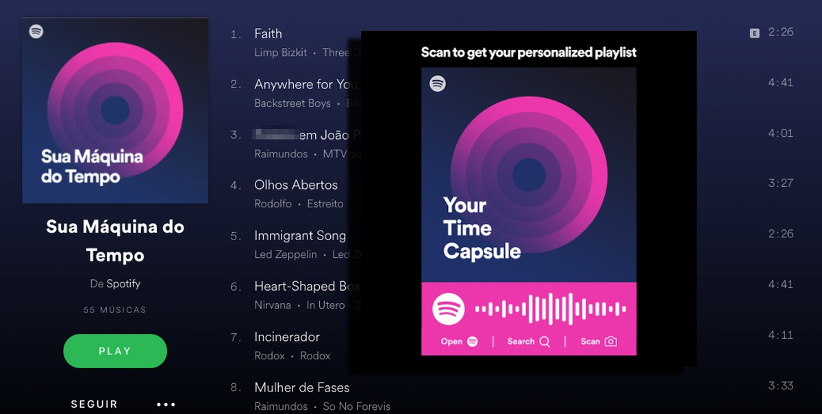 Spotify faz você voltar no tempo com nova playlist personalizada