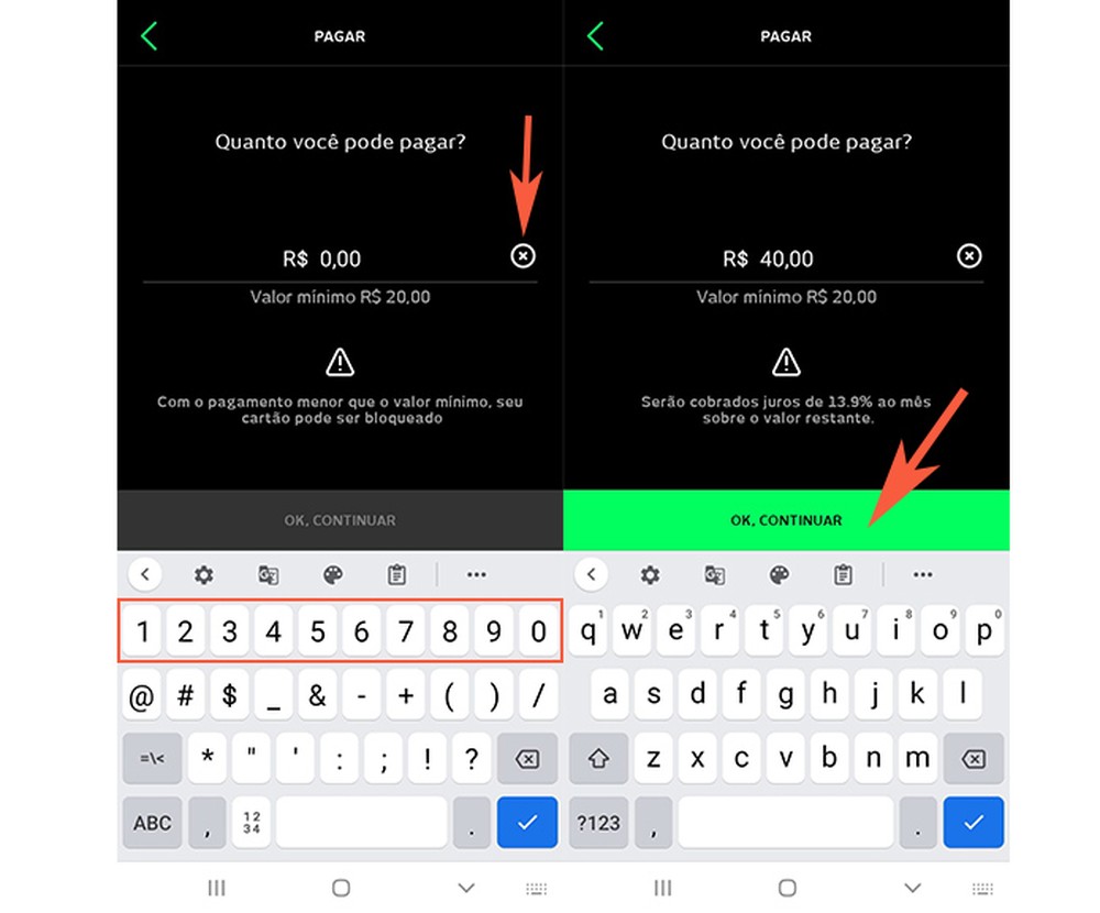Como gerar boleto no Next e pagar a fatura do cartão de crédito