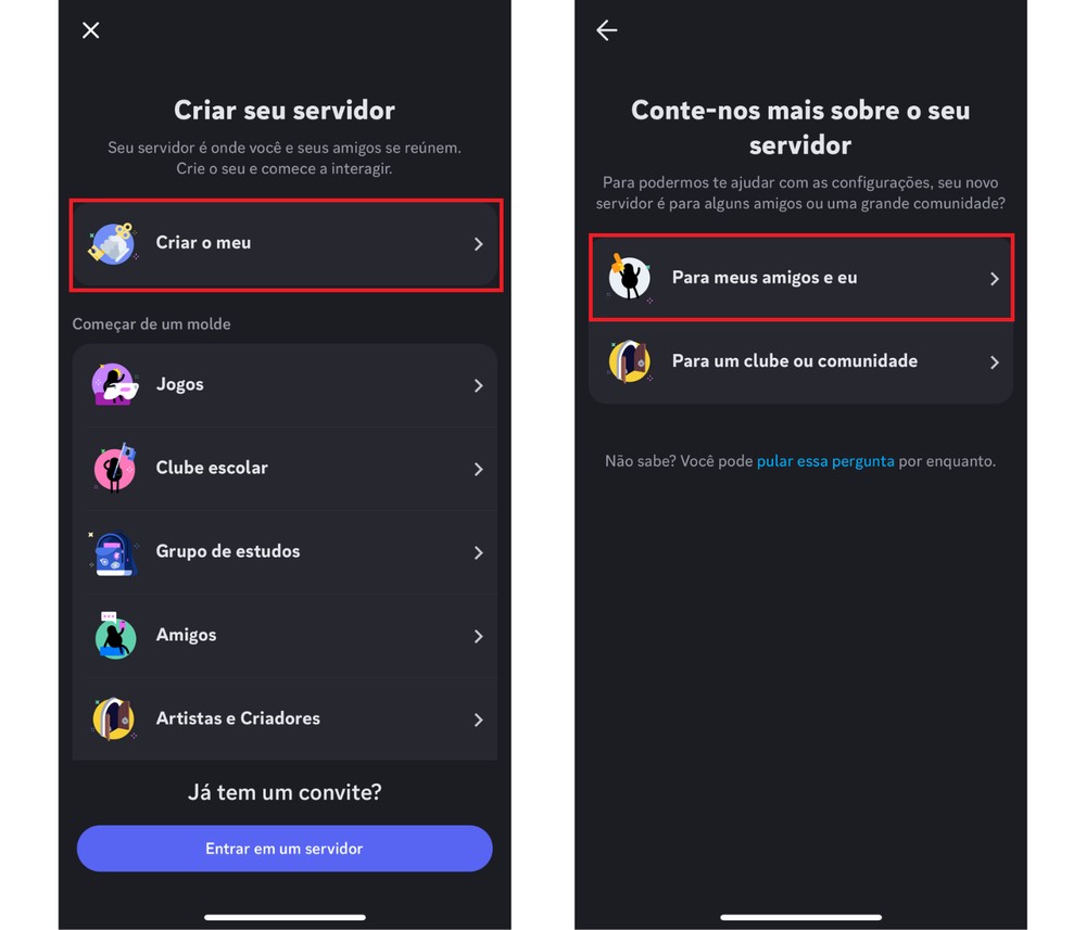 Como criar um servidor no Discord pelo celular e PC passo a passo