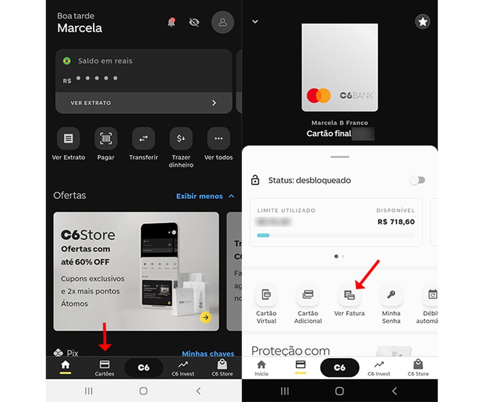 Como parcelar a fatura do C6 Bank