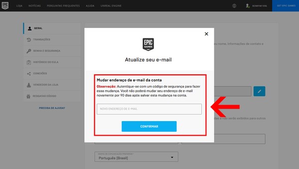 Fortnite: como mudar o e-mail da conta Epic Games
