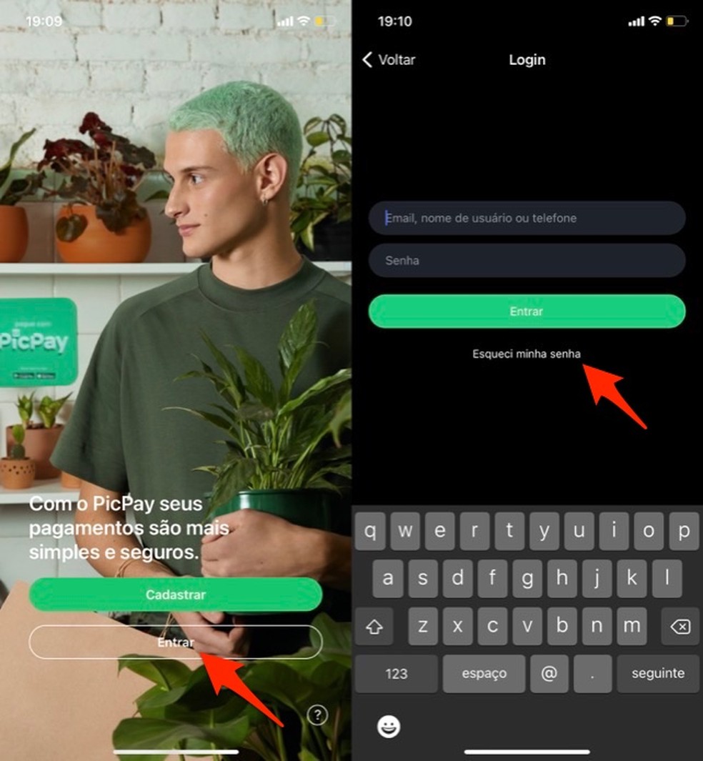 Como recuperar a senha do PicPay