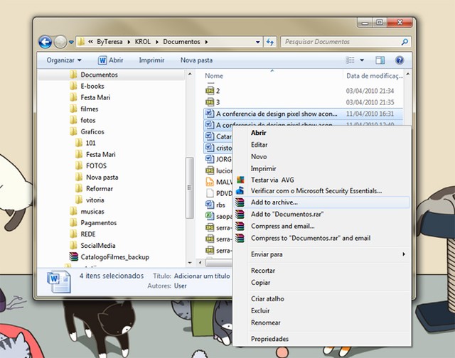 Como usar o WinRar para compactar e descompactar arquivos
