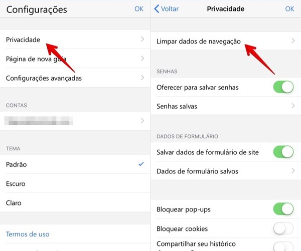 Microsoft Edge: como usar modo anônimo e apagar histórico no celular