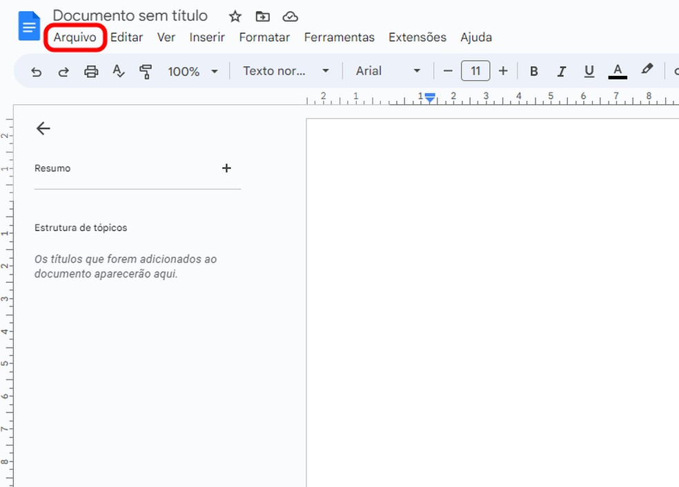 Como colocar margem no Google Docs