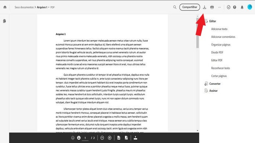Como converter, separar ou unir PDF com o Acrobat Web