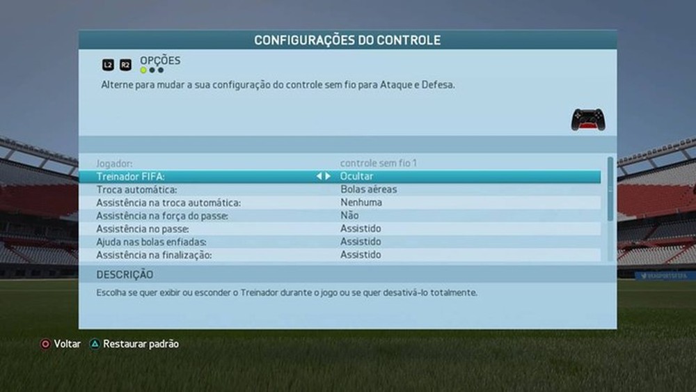 Como configurar o controle em Fifa 16 e personalizar comandos no PS4