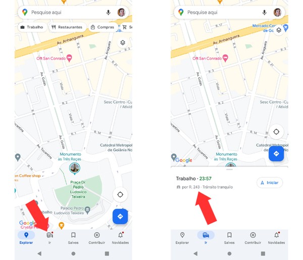 Como salvar uma rota no Google Maps