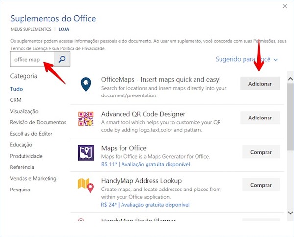 Como incluir telas do Google Maps em documentos do Word