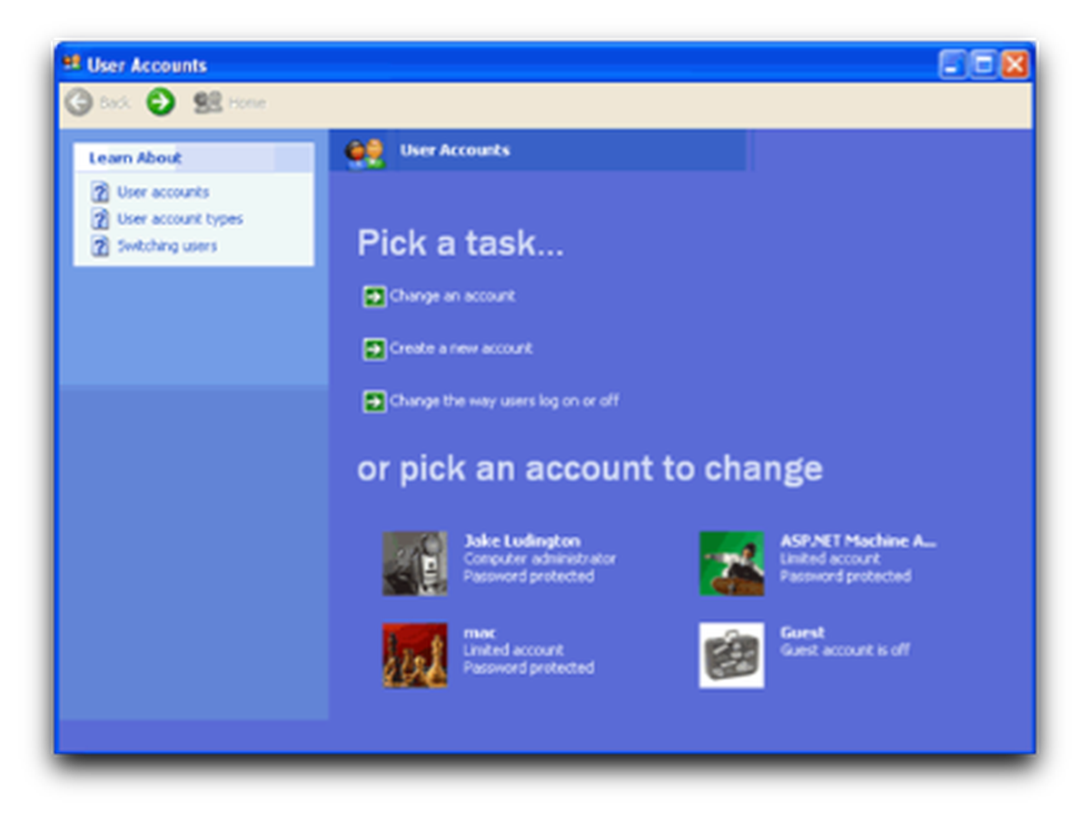 Como criar e configurar uma conta de usuário no Windows XP