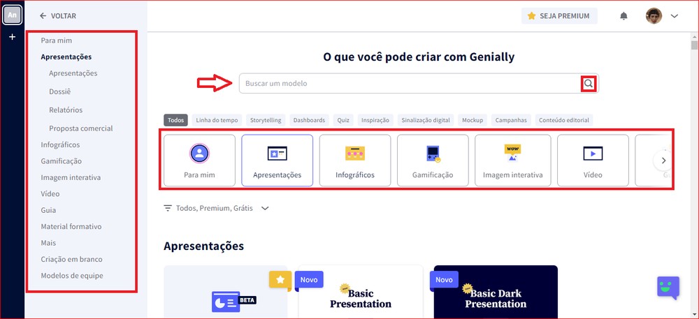 Genially: como fazer slides com site de templates prontos