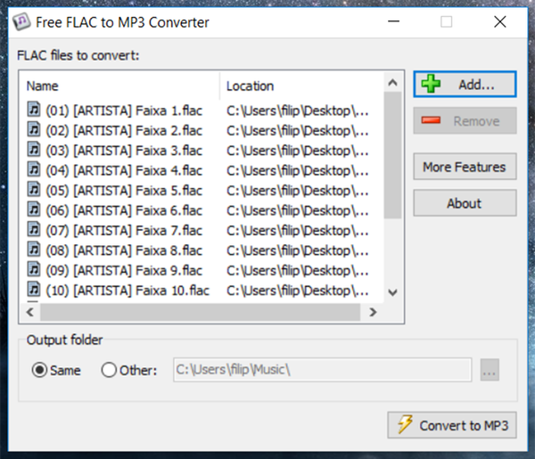 Como dividir arquivos CUE/FLAC em MP3