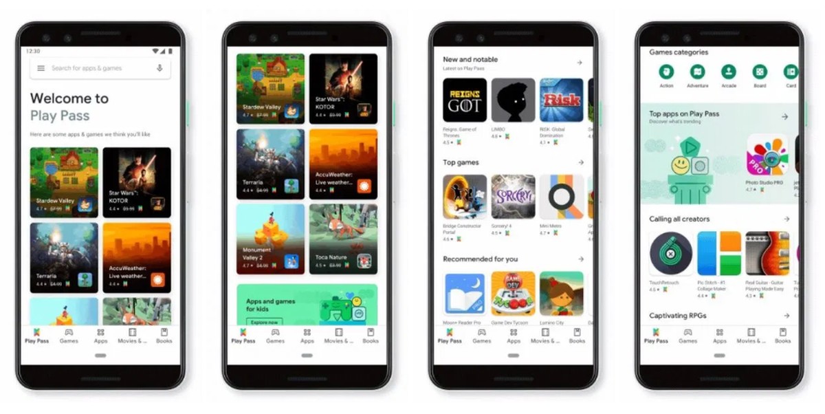 Google lança Play Pass, serviço de assinatura de aplicativos e jogos