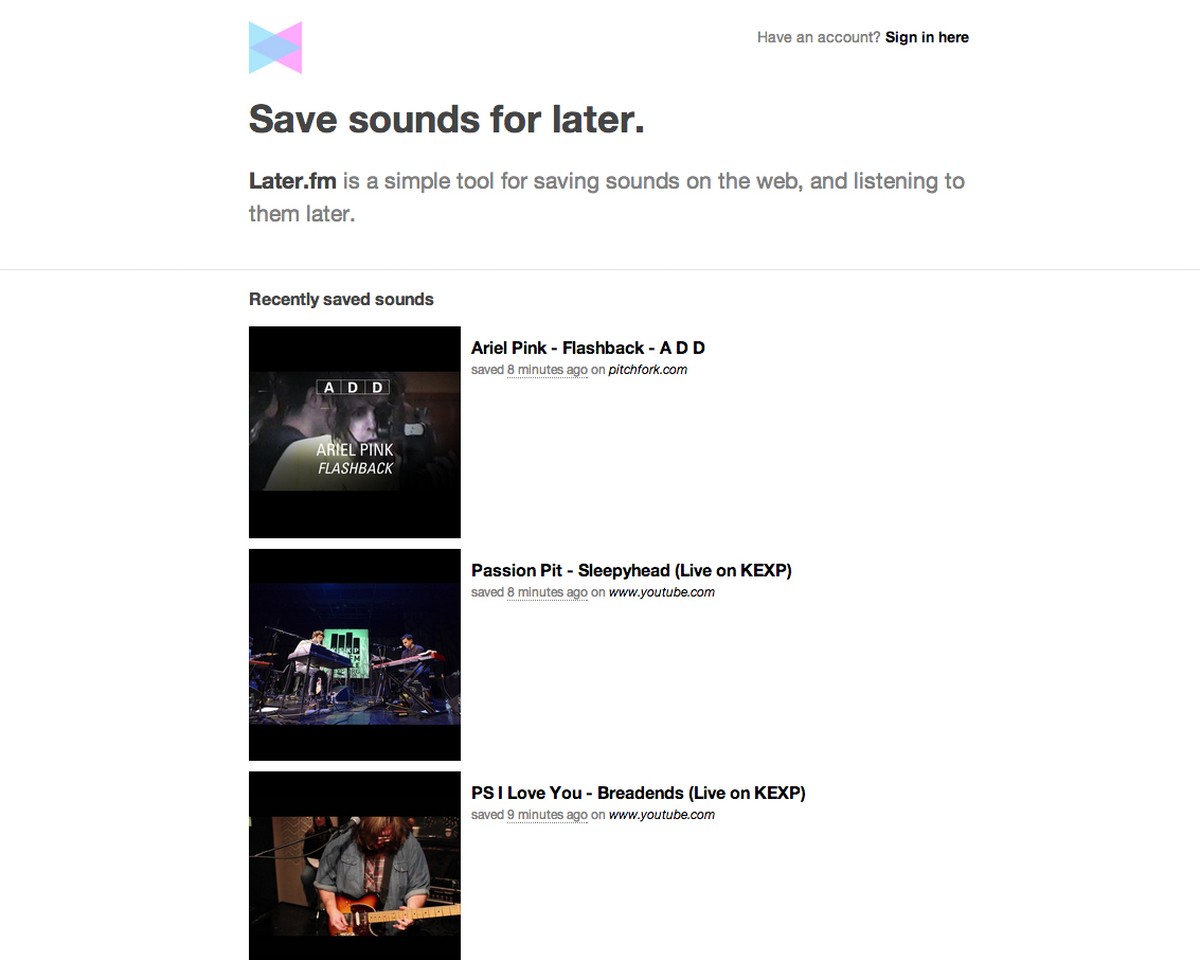 Later.fm, um serviço gratuito para guardar músicas para ouvir depois