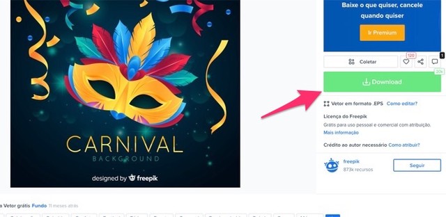 Como baixar vetores no Freepik de graça