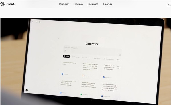 Operator: conheça agente de IA da OpenAI que usa a Internet por você