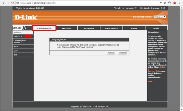 Como mudar o endereço de IP do roteador da D-Link