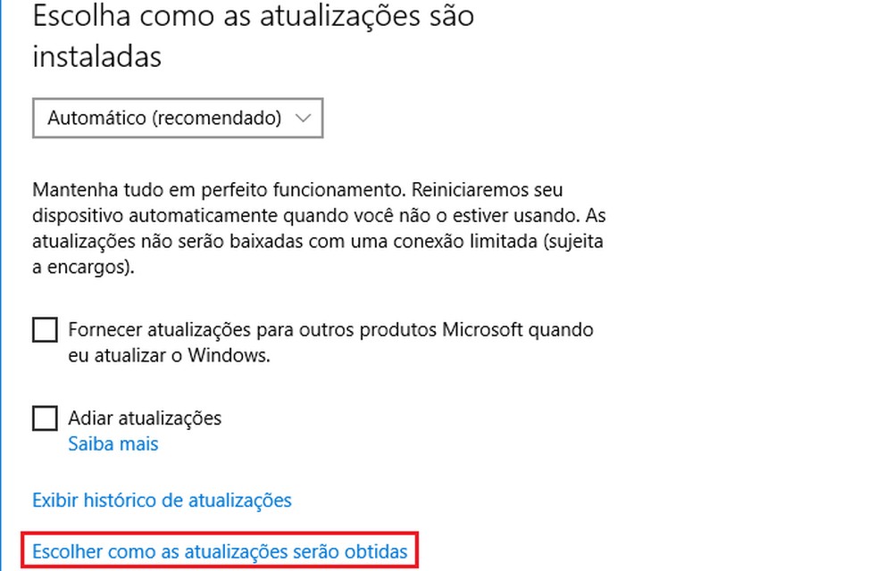 Como desativar o update automático do Windows 10 de PCs em rede