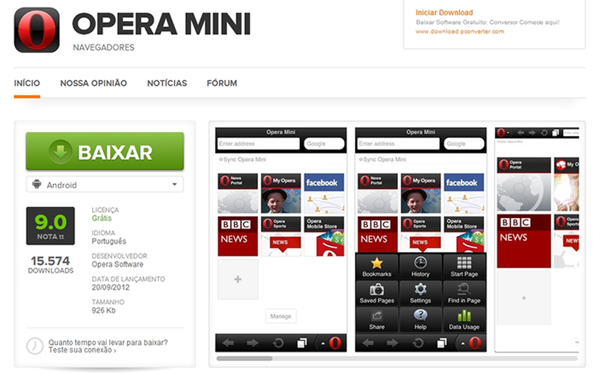 Como baixar e configurar o Opera Mini para Android