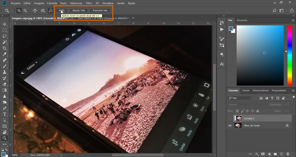 Como dar zoom no Photoshop