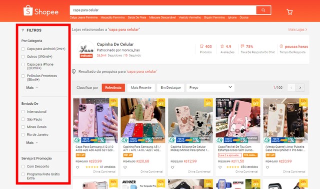 Como comprar na Shopee Brasil